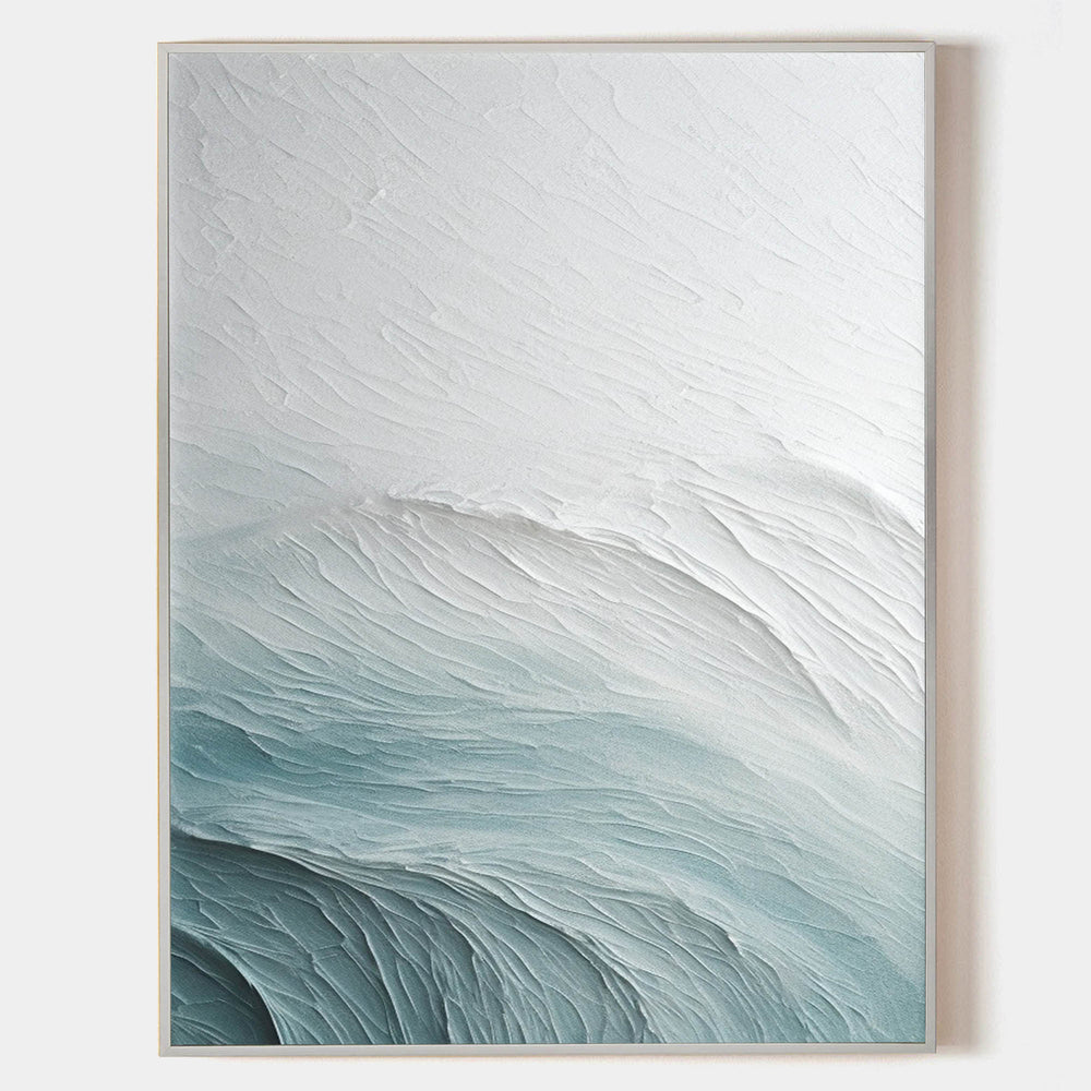 3D Textured Ocean Waves Painting Coastal Wall Art Contemporary ...