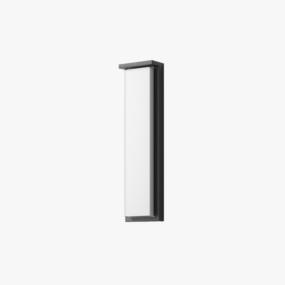 Modern Rectangular Metal Outdoor Wall Lamp, Black｜Neutralighting