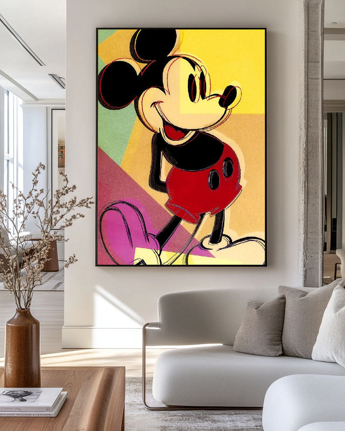 Pop Art Mickey Mouse Retro Warhol-Inspired Colorful Oil Painting Wall ...