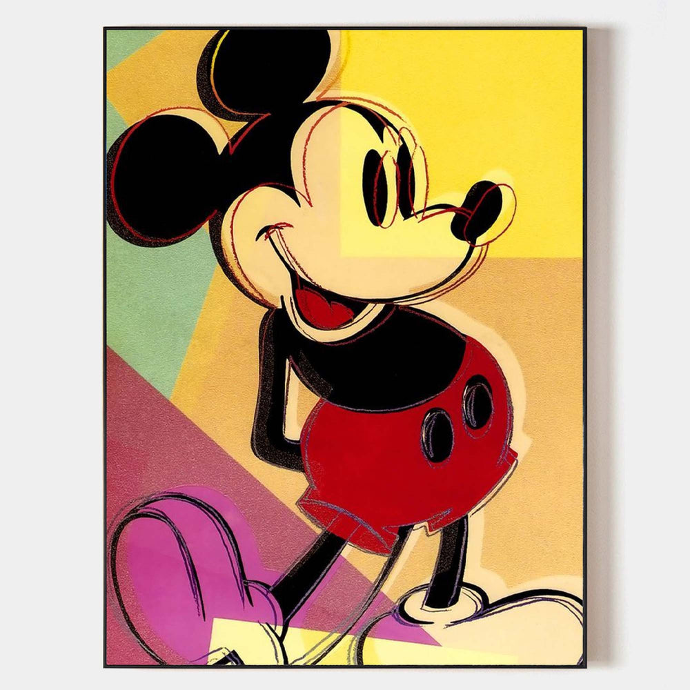 Pop Art Mickey Mouse Retro Warhol-Inspired Colorful Oil Painting Wall ...