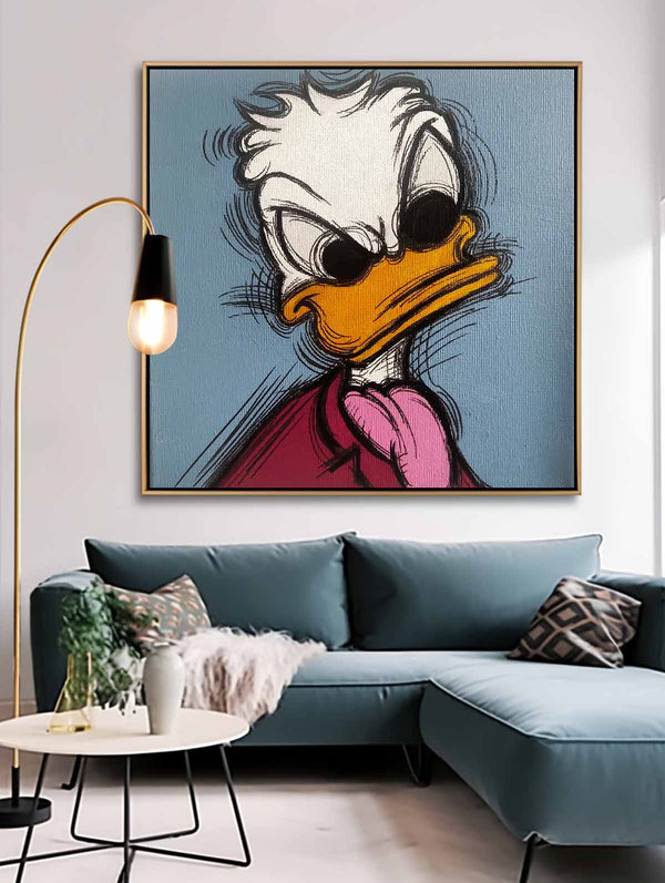 Pop Art Angry Donald Duck Painting Edgy Wall Art Urban Playful Spaces ...
