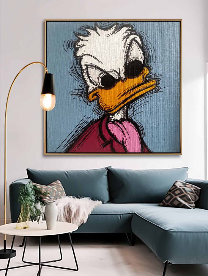 Pop Art Angry Donald Duck Painting Edgy Wall Art Urban Playful Spaces ...