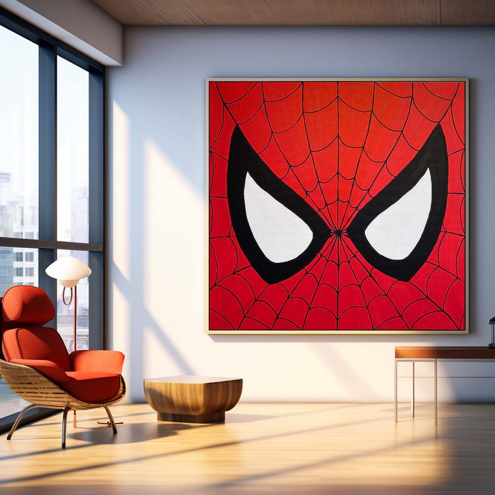 Spiderman Mask Close Up Minimalist Wall Art For Kids Room Game Room ...