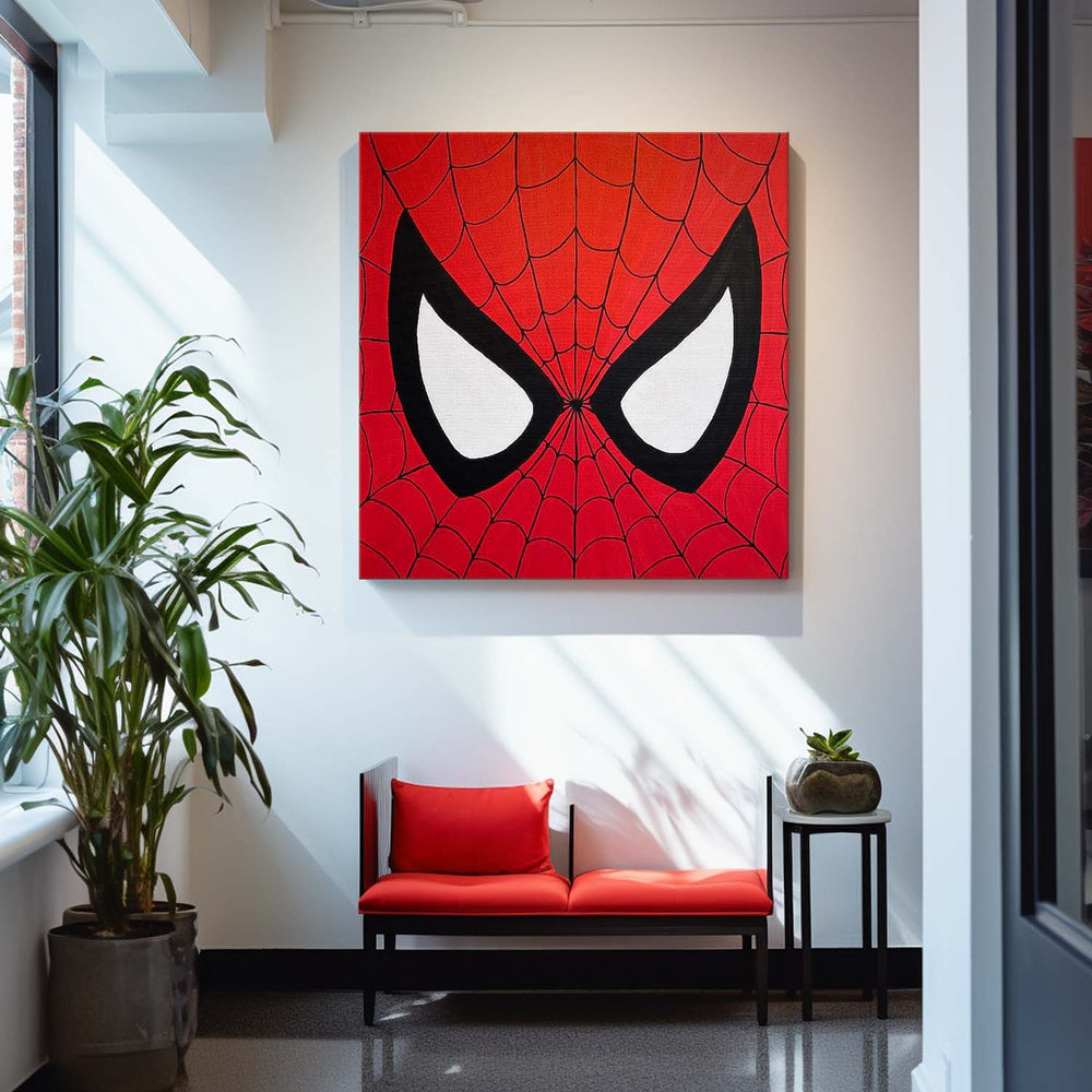 Spiderman Mask Close Up Minimalist Wall Art For Kids Room Game Room ...